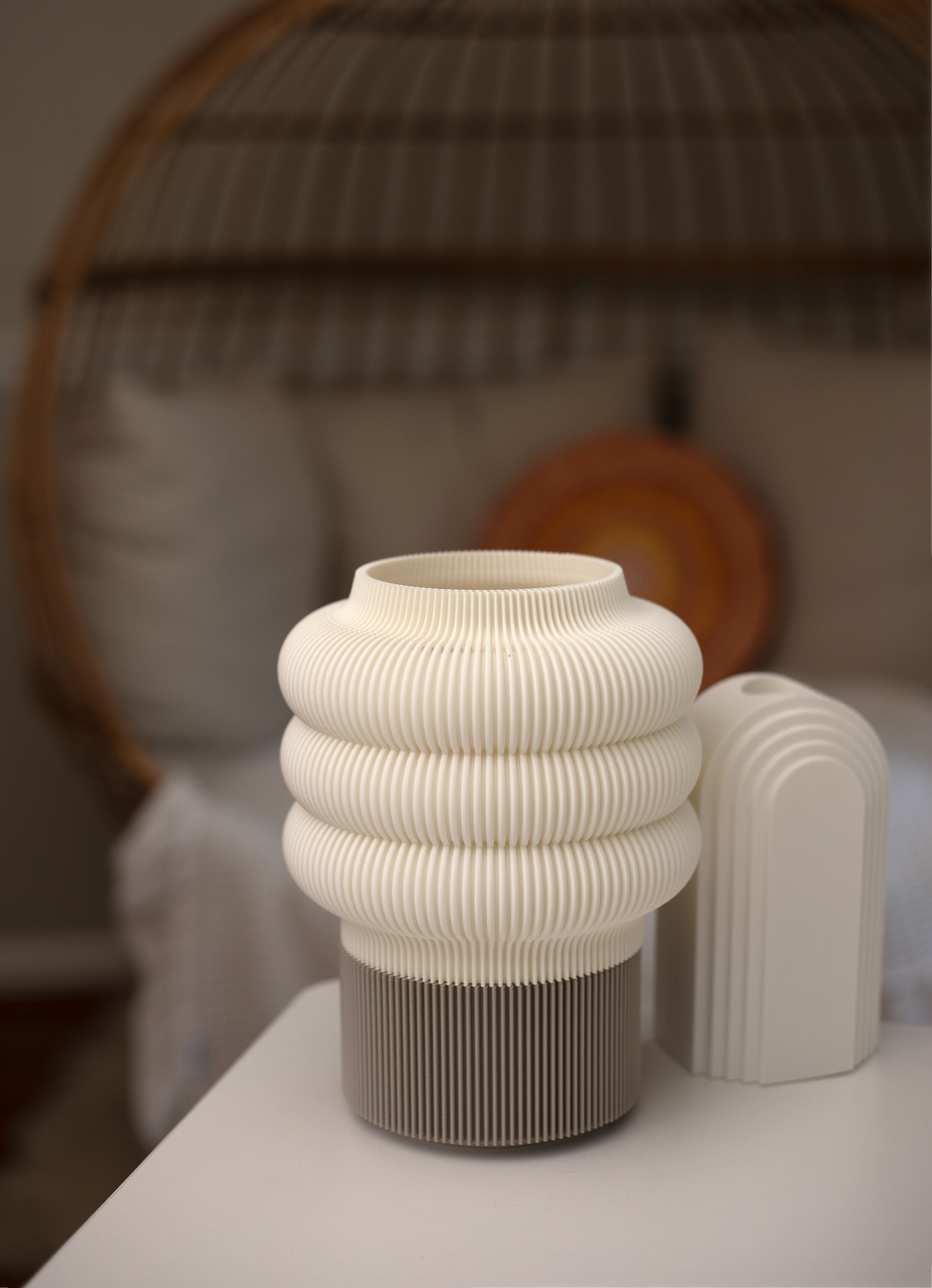 Wavy Lamp Ribbed Desk Lamp 3D Print Lamp Groovy Lamp - Etsy