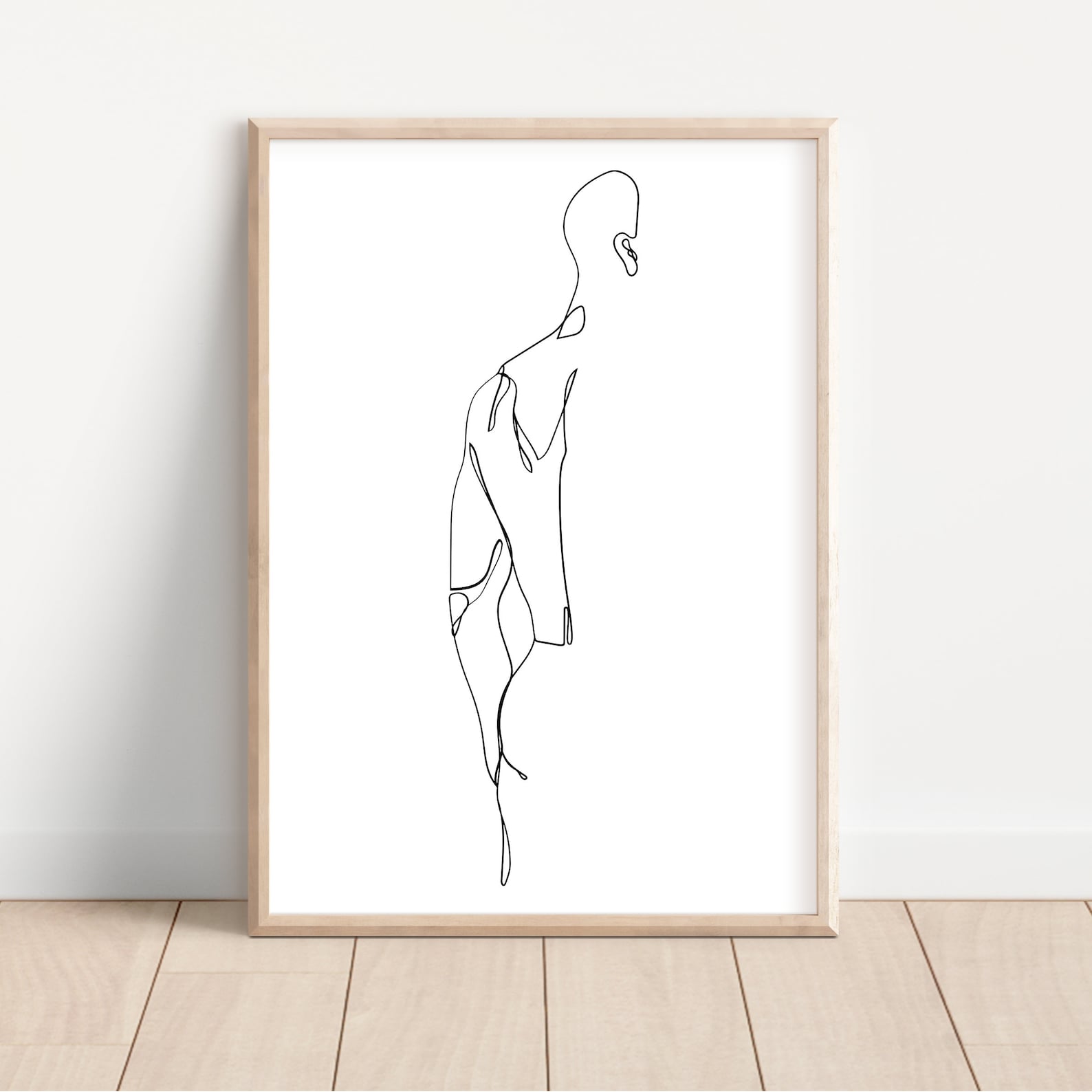 Man Line Art Print Printable Wall Art Modern One Line Art - Etsy