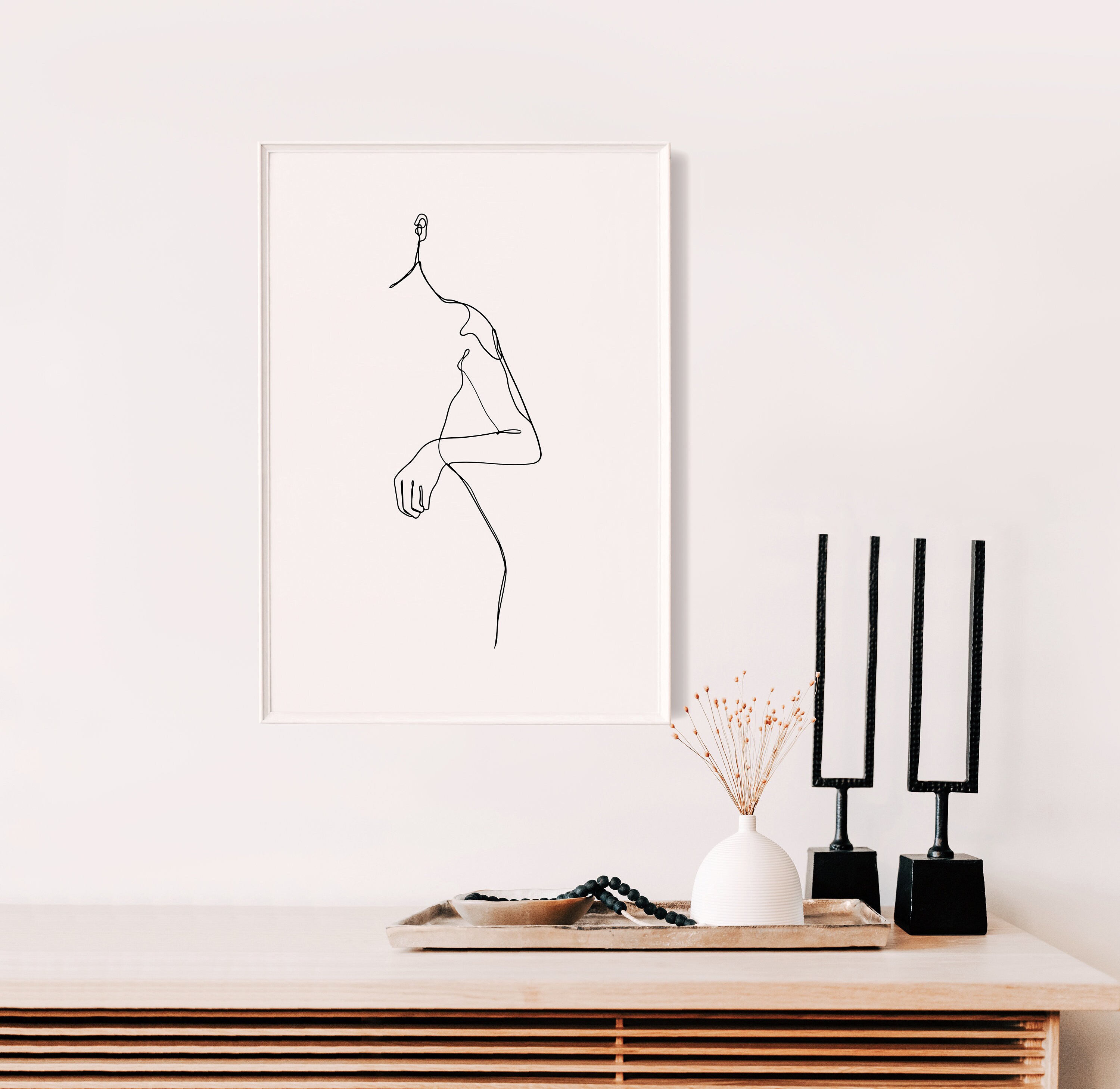 Line Art Couple Print, Set of 2, One Line Art Couple, Printable Wall ...