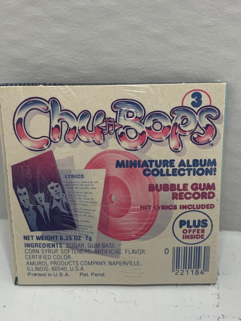 Vintage NEW Chu-bops Miniature Album Bubble Gum Record Pat Travers Band ...