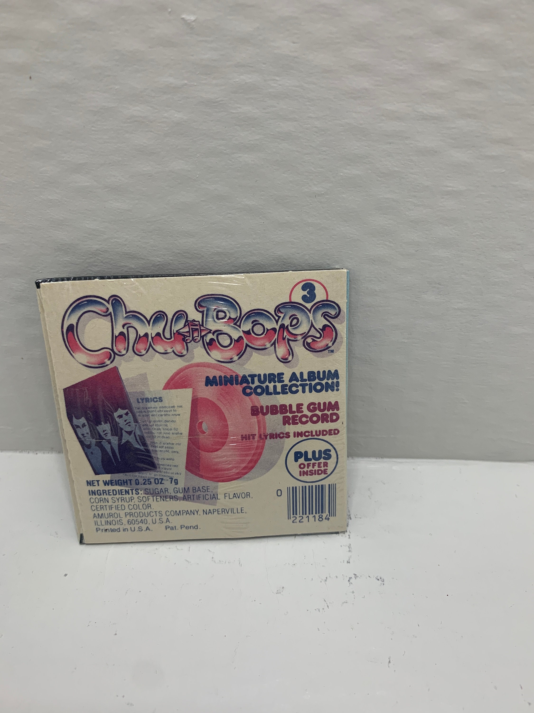 Vintage NEW Chu-bops Miniature Album Bubble Gum Record Pat Travers Band ...