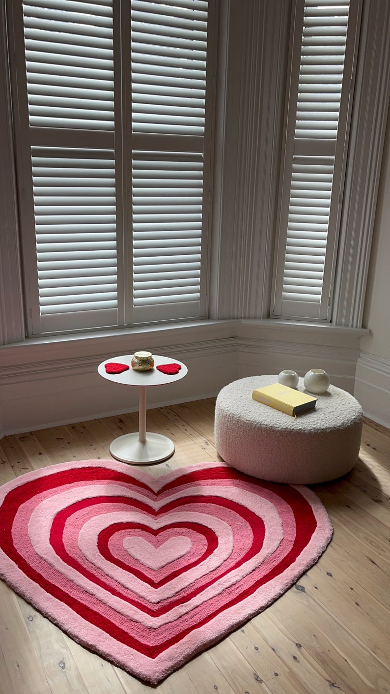 Home is Where the Heart is Hand Tufted Rug - Etsy