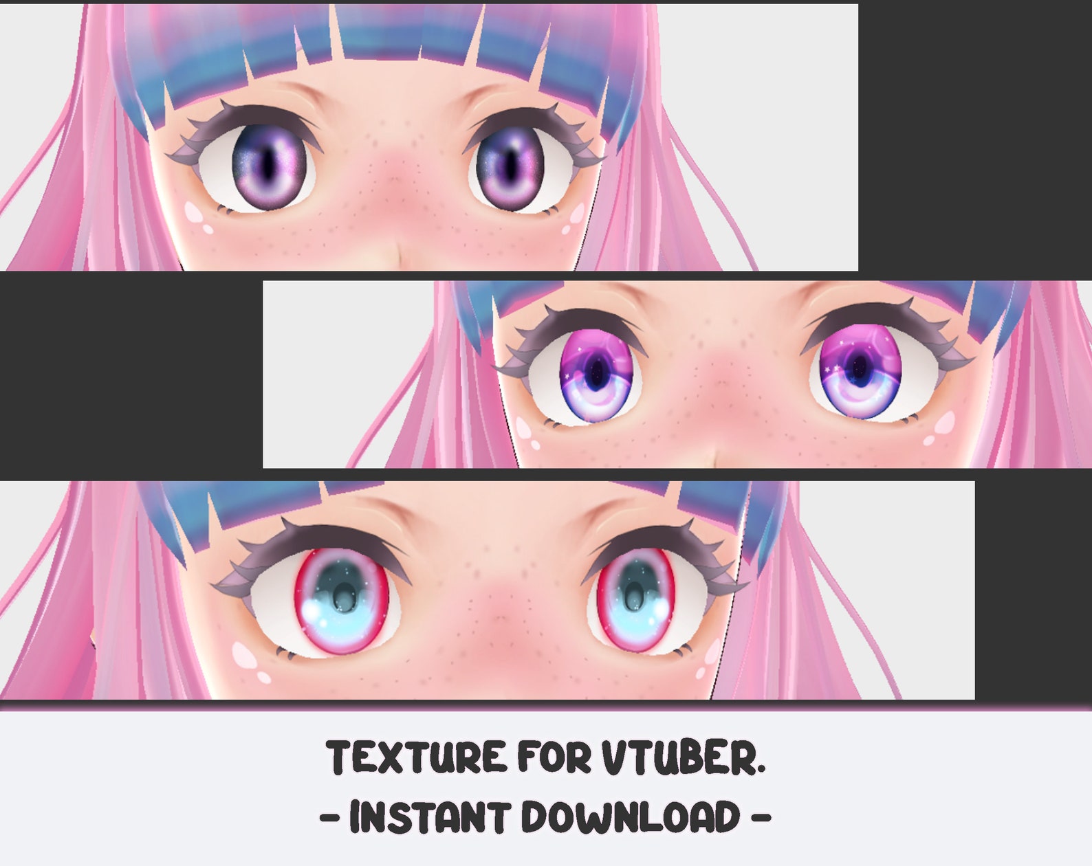 3x Eyes Texture Vroid Vtuber Pastel Streamer Cute Dreamy Vtuber Vroid ...