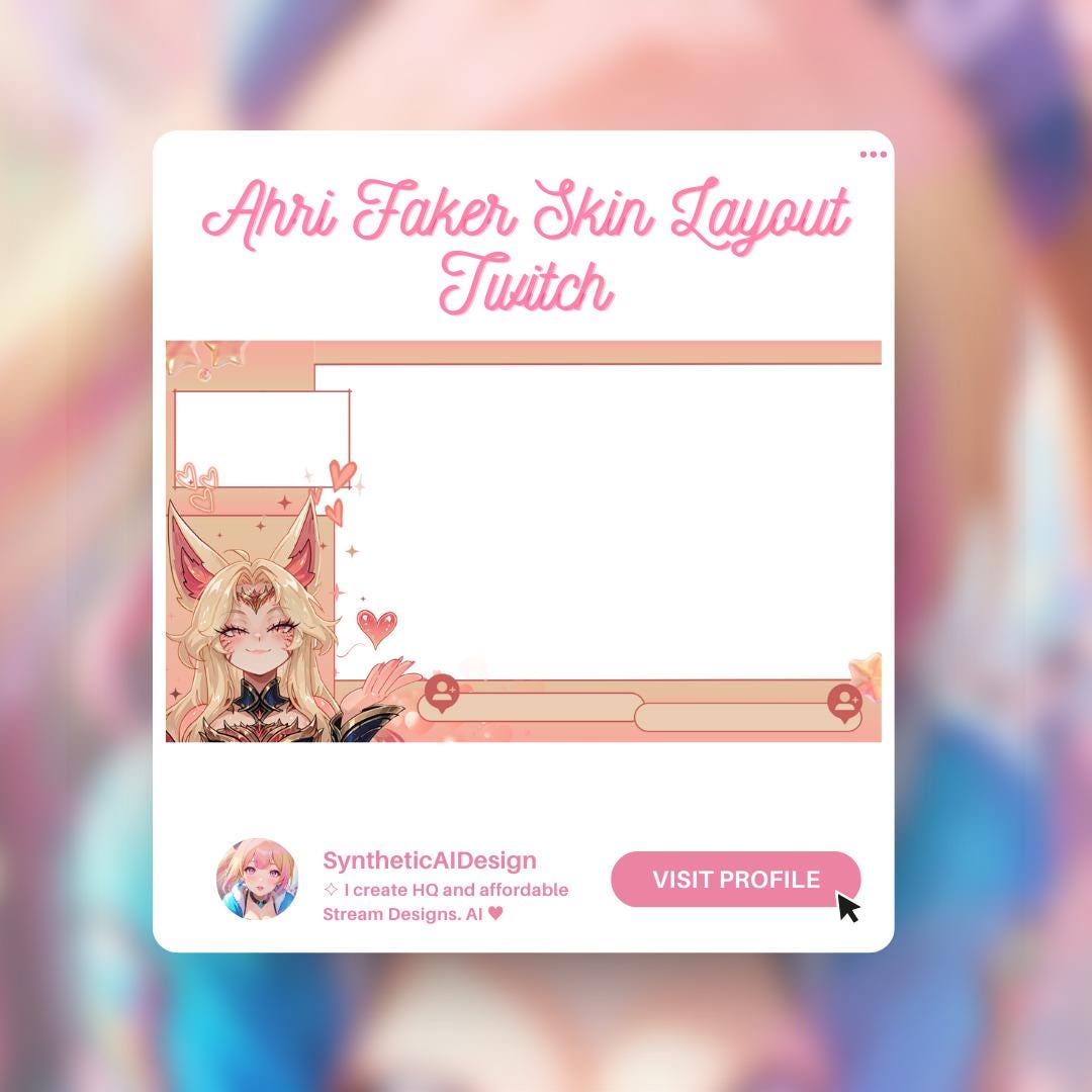 Immortalized Legend Ahri Overlay Twitch | Twitch Overlays | League of Legends | Twitch Streaming ...