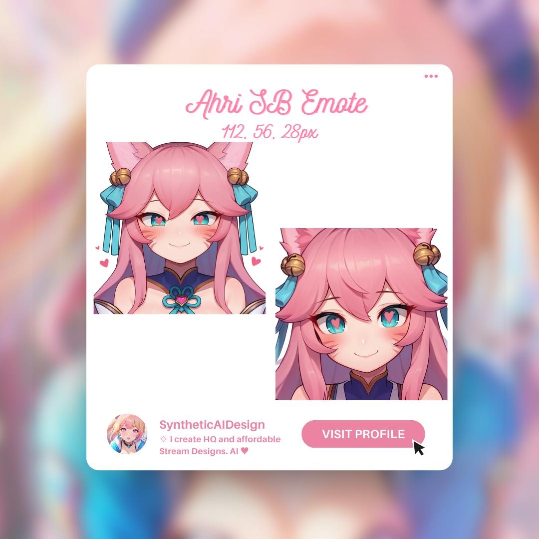 Ahri Spirit Blossom Emote Twitch | Discord Emotes | League of Legends ...