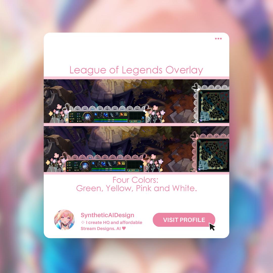 Ingame Layout | Overlay Game | Vtuber | Kawaii | Lace | Twitch Overlays ...