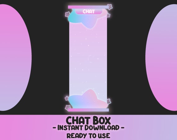 1x Pastel Kawaii Cute Chatbox Overlay for Streaming Chatbox | Etsy