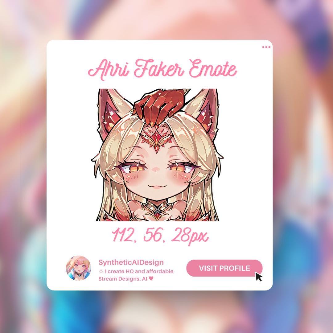 Ahri Immortalized Legend Emote | Twitch Emotes | Discord Emotes ...