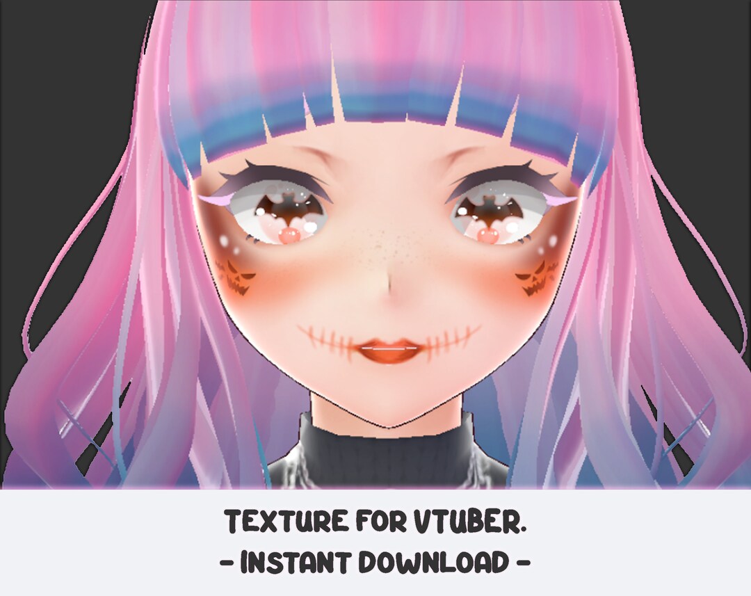 Halloween Makeup Texture Vroid Vtuber Pastel Streamer Cute Dreamy ...