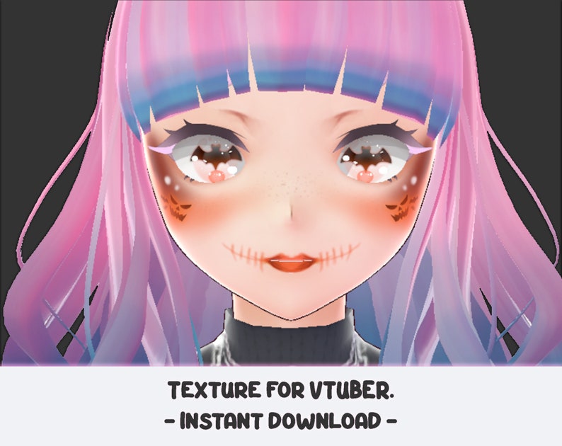 Halloween Makeup Texture Vroid Vtuber Pastel Streamer Cute Dreamy ...