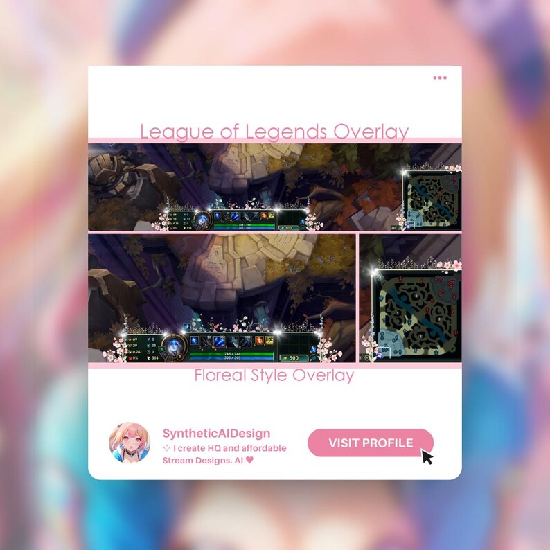Ingame Layout | Overlay Game | Vtuber | Kawaii | Lace | Twitch Overlays ...