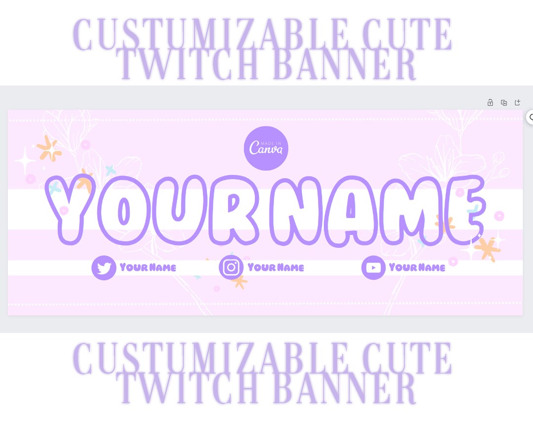 1x Twitch Banner Twitch Profile Banners Twitch Stream Banners Kawaii ...