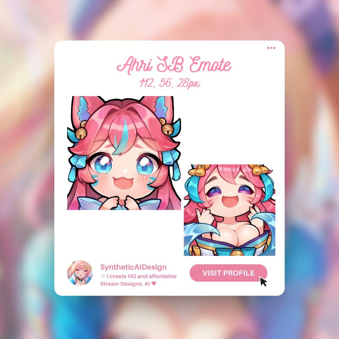 Ahri Spirit Blossom Emote Twitch | Discord Emotes | League of Legends ...