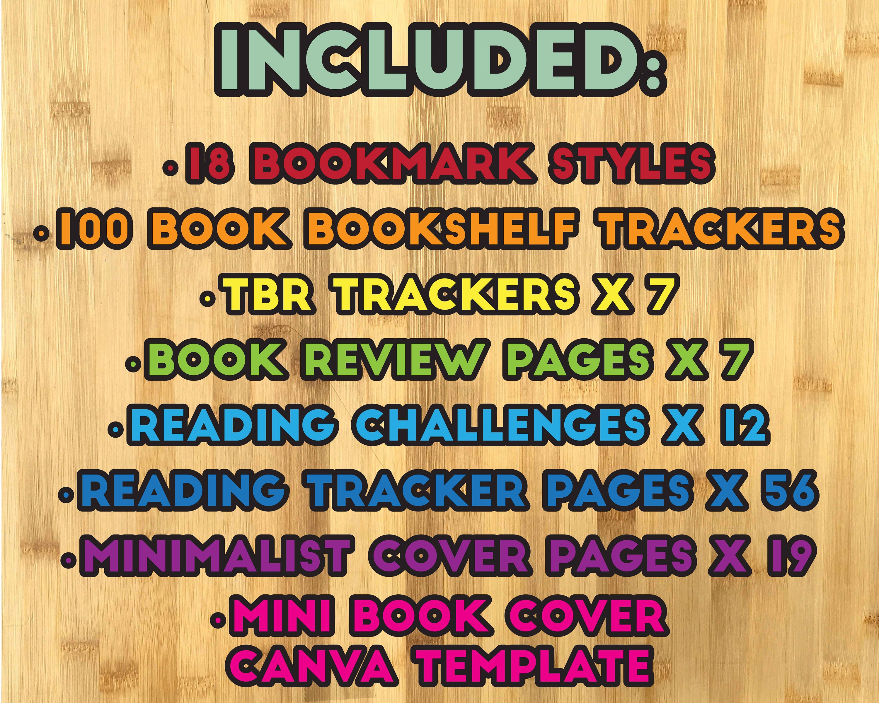 Reading Journal Printable Bundle: Book Trackers, Reviews, Challenges ...