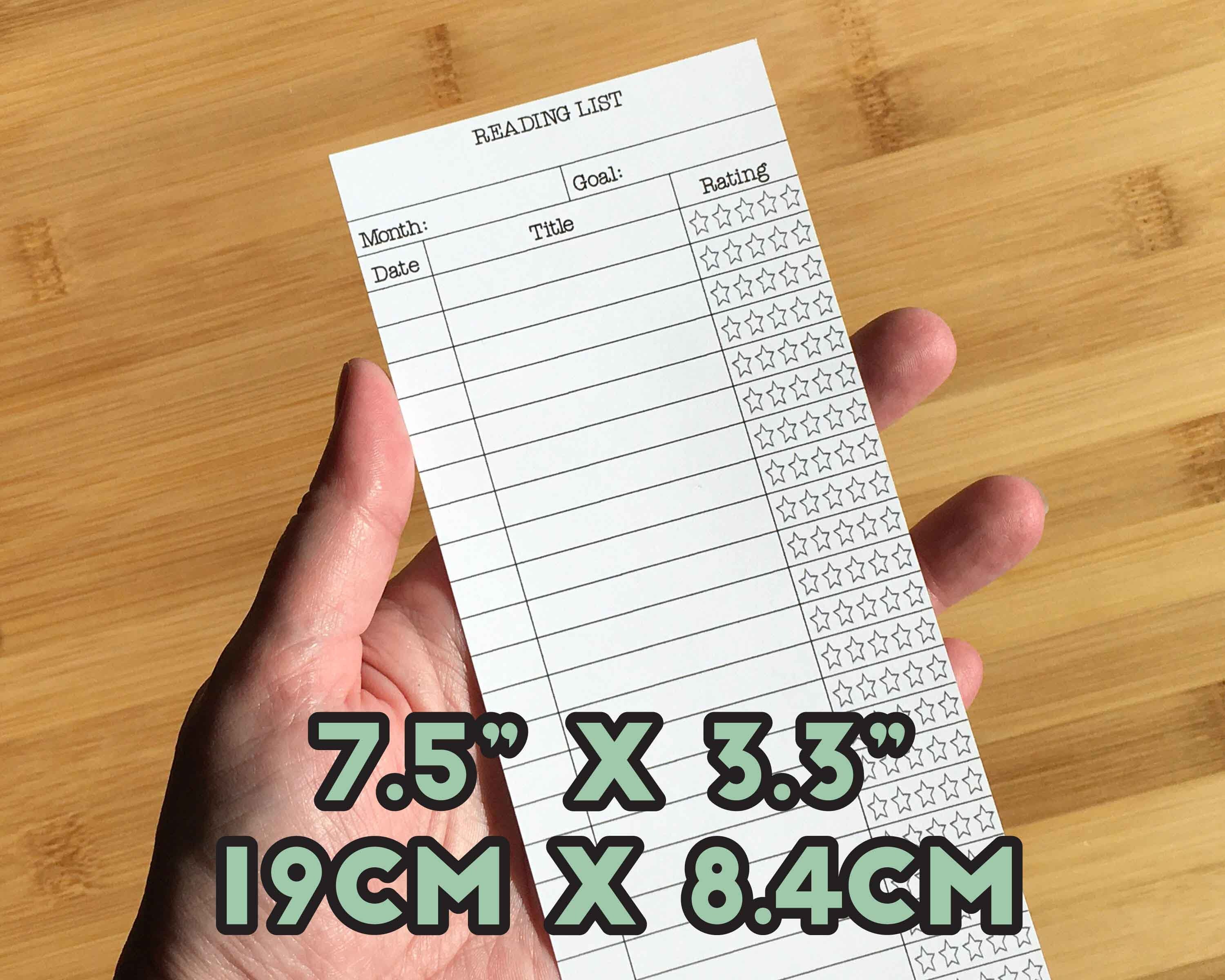 A4 TBR Tracker Printable Bookmark Gift for Book Lover Book Club Vintage ...