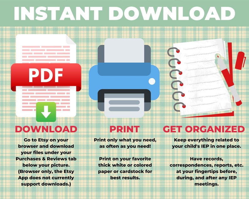IEP Meeting Binder Printable: Parent & Student Planner (US Letter) (PDF ...