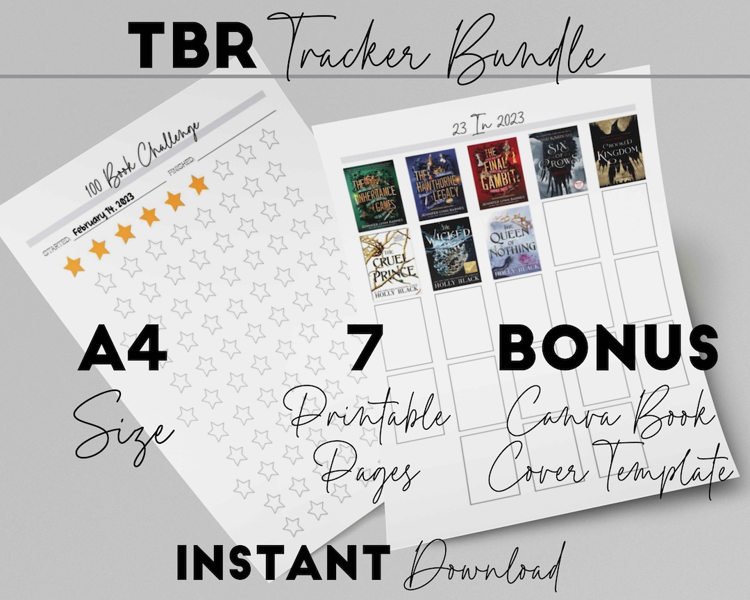 TBR Tracker Booktok Journal Insert Printable to Be Read List 2023 ...