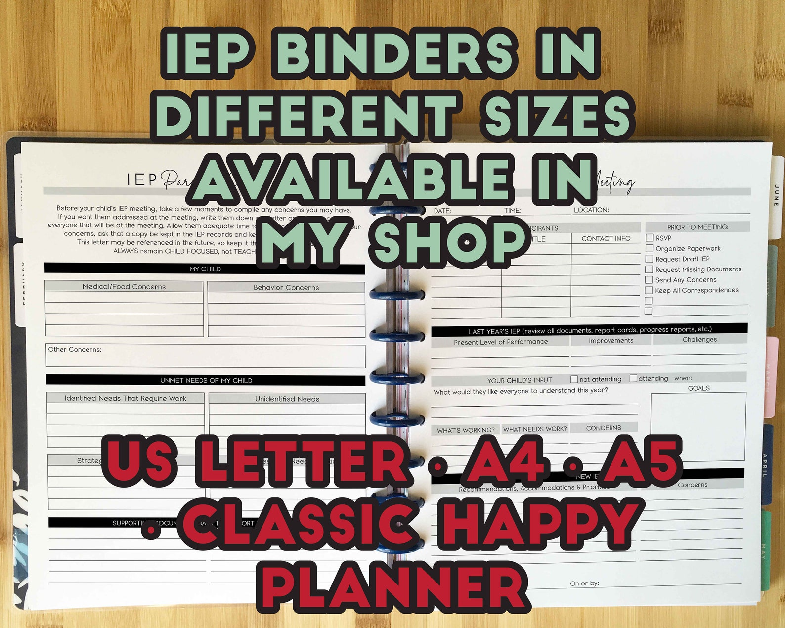 504 Plan Meeting Prep Kit: Printable Parent & Student Organizer (US ...