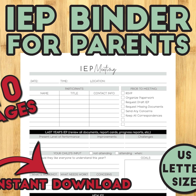 Iep Calendar Organizer - Etsy