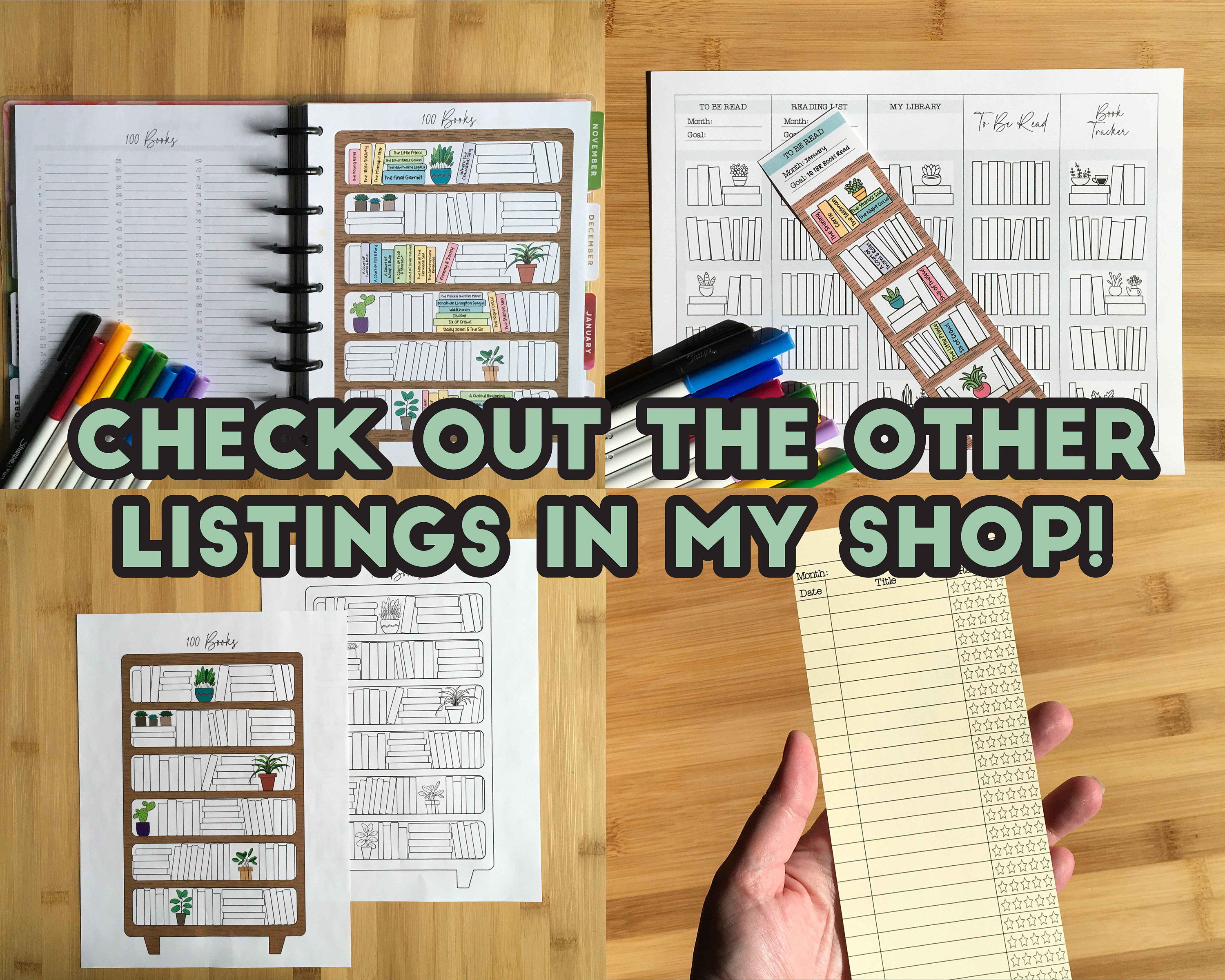 Reading Challenge Printable Bundle: A-Z, Bingo, Classic Happy Planner ...