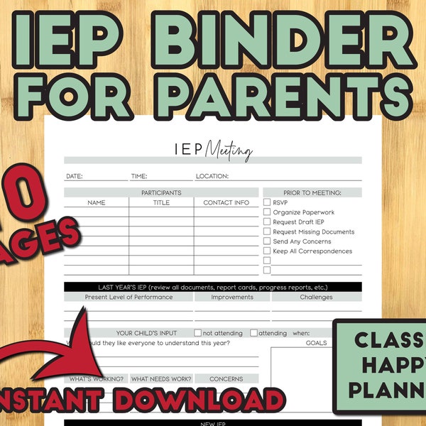 Iep Progress Data - Etsy
