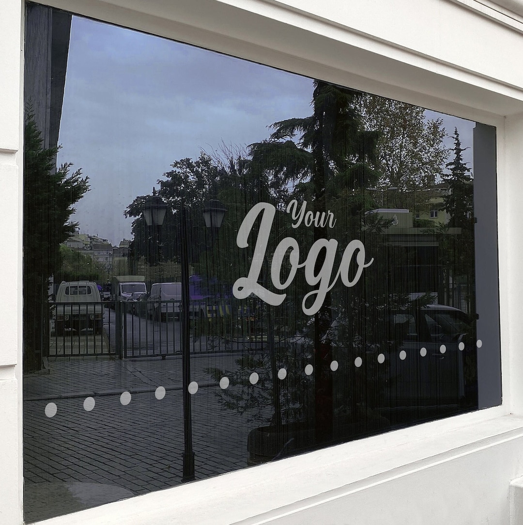 Custom Frosted Vinyl Business Logo Window Vinyl Decal Sticker for ...