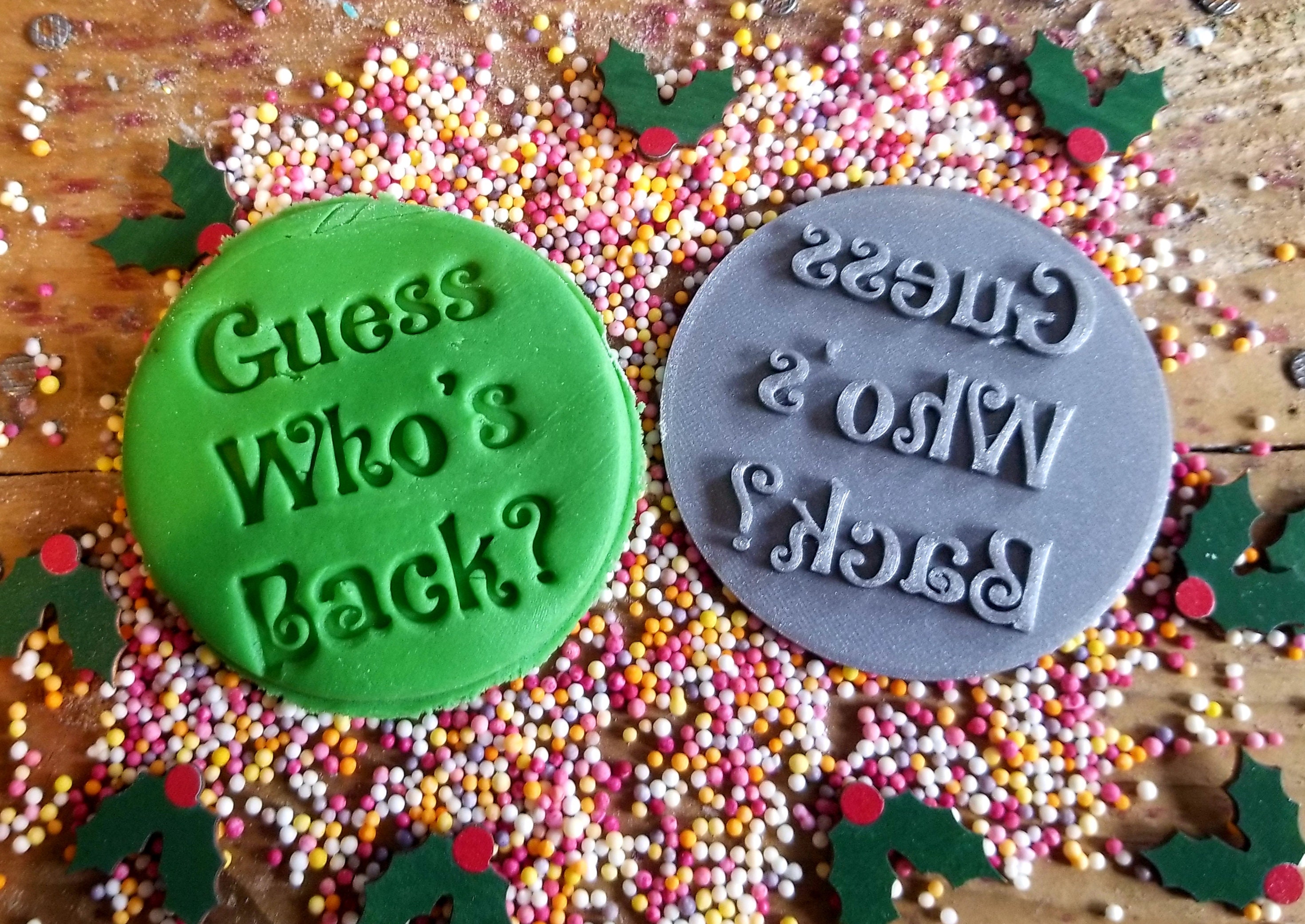 Guess Who's Back Elf Embosser Stamp - Personalized Icing Stamp ...