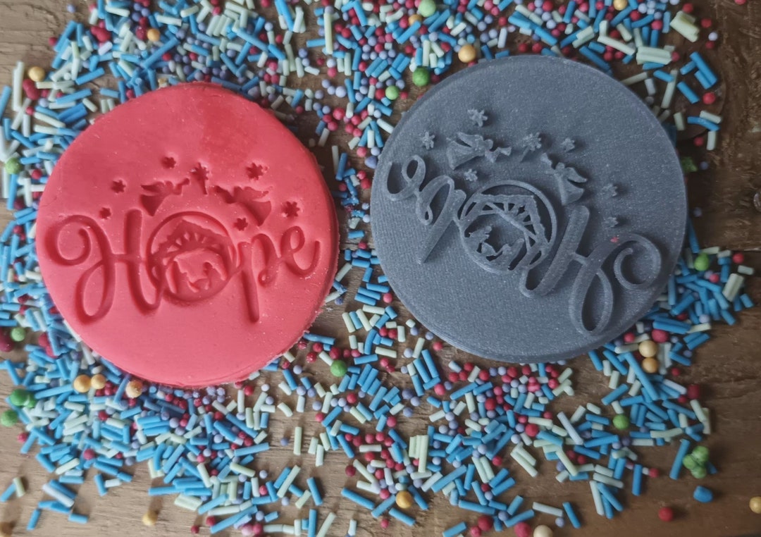 Nativity Christmas Embosser Stamp - Hope -personalized Icing Stamp ...