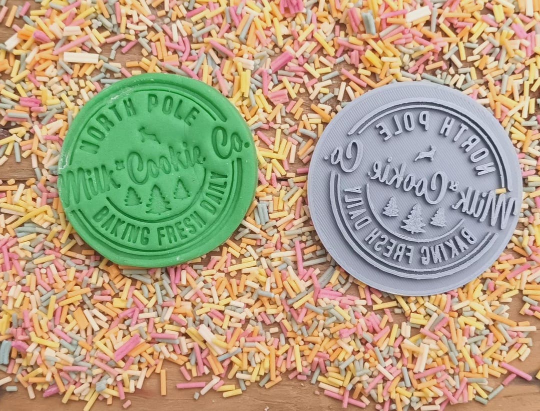 Cookies for Santa Embosser Stamp - North Pole -personalized Icing Stamp ...