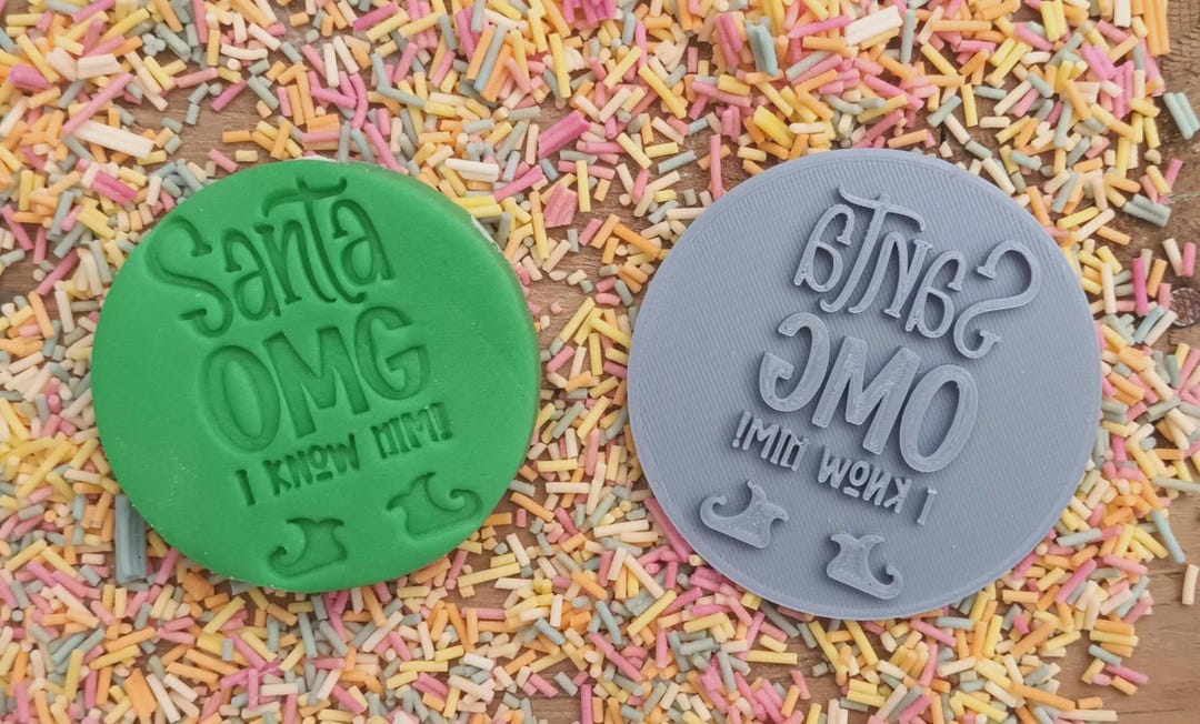 Elf Christmas Embosser Stamp Santa Omg Personalized Icing Stamp ...