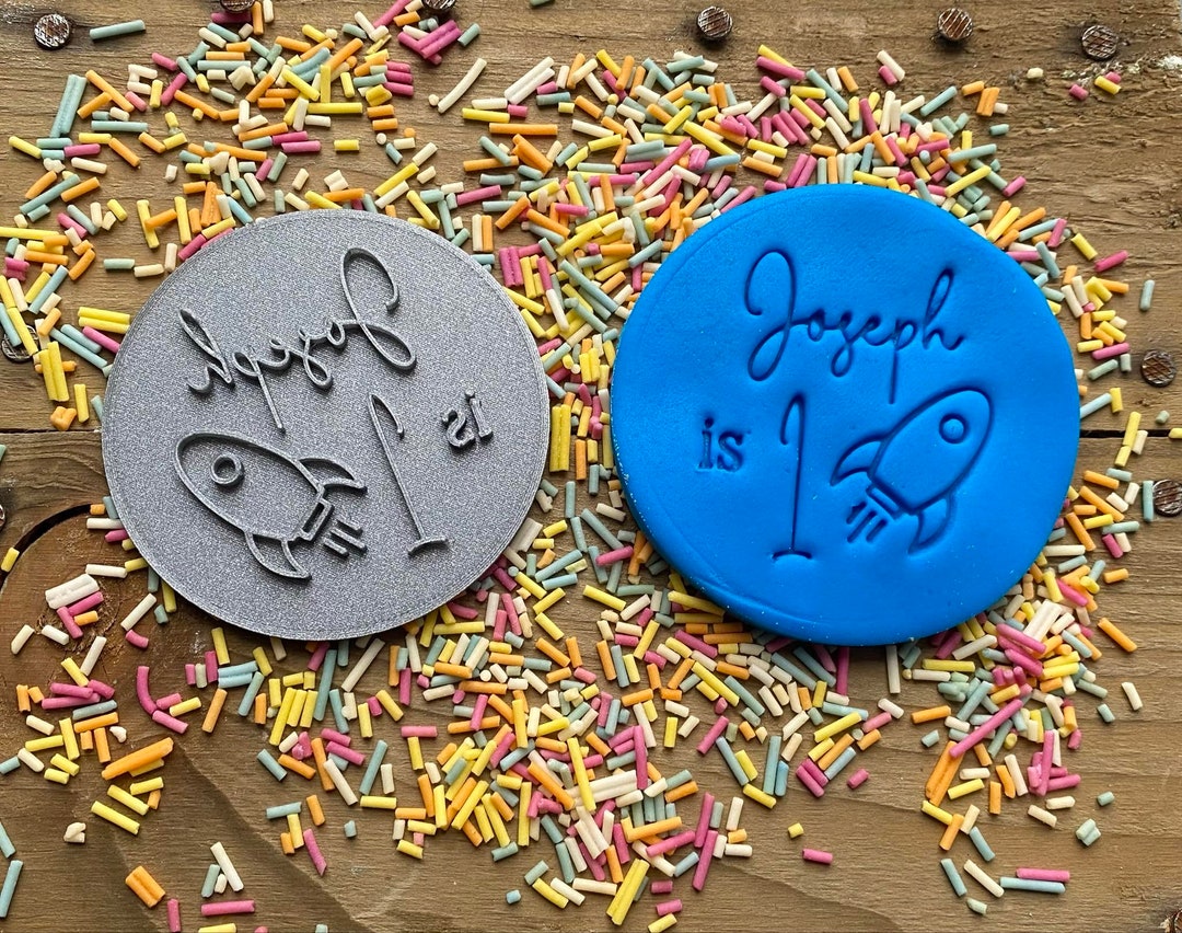 Personalized Birthday Embosser Stamp Rocket Space Theme Personalized ...