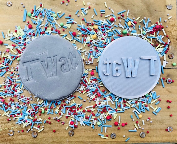 Rude swear word embosser stamp set personalised icing stamp | Etsy