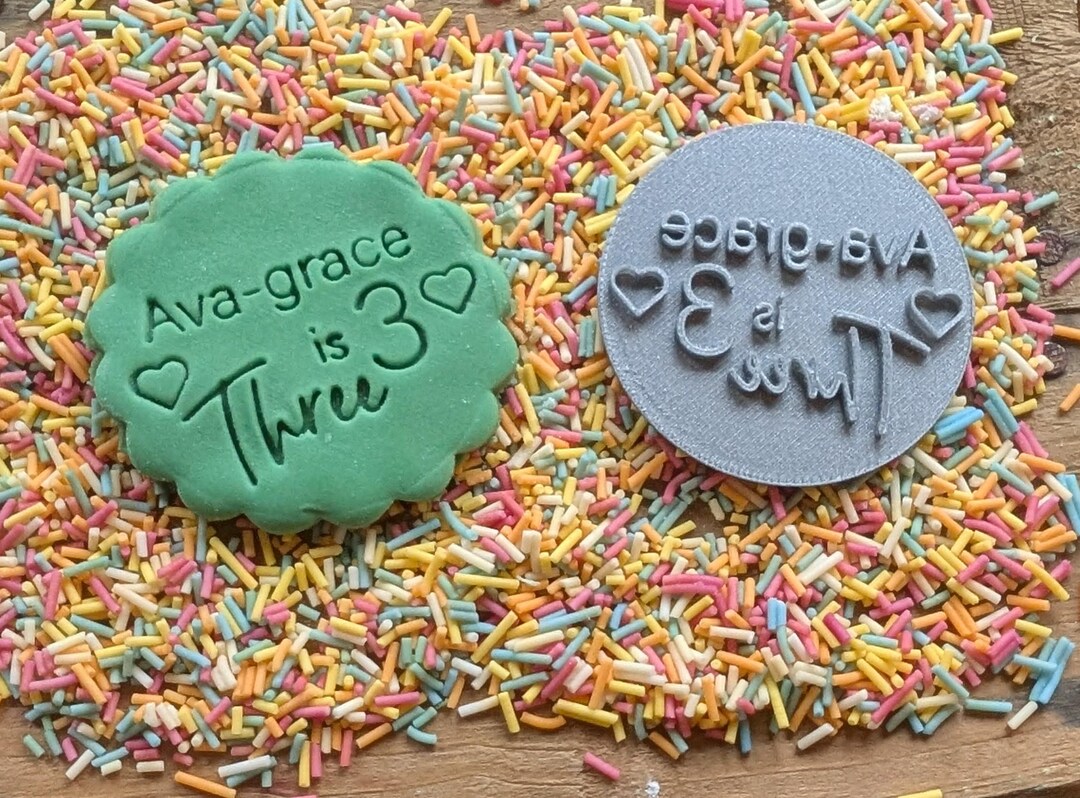 Personalized Any Text Embosser Stamp - Personalized Icing Stamp - Eco ...