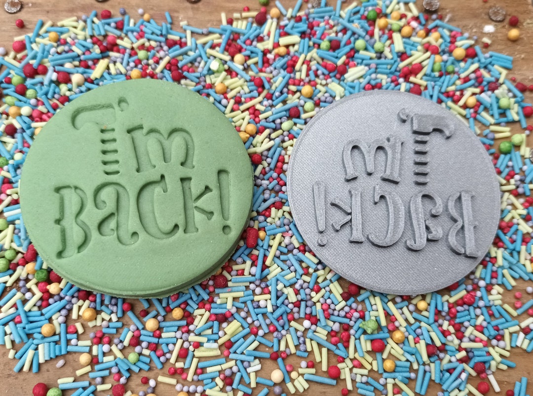 Guess Who's Back Elf Embosser Stamp Personalised Icing Stamp Cupcakes ...