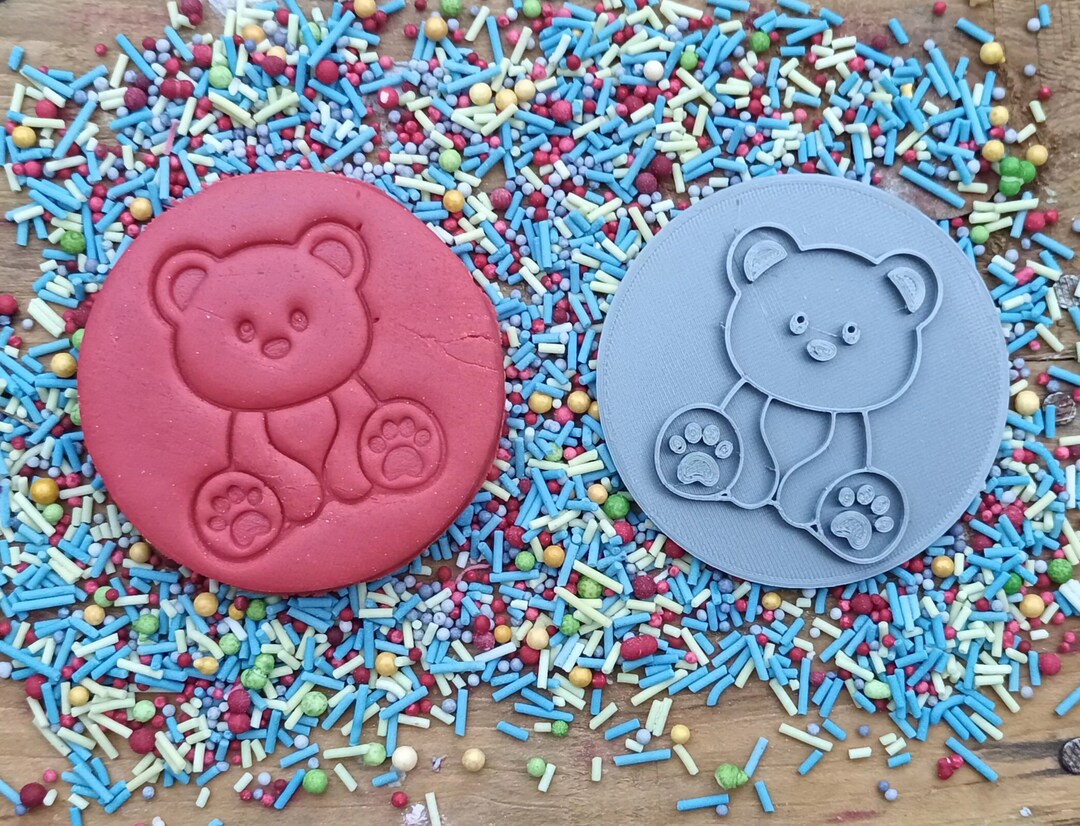 Bear Embosser Stamp Teddy Icing Stamp Cupcakes Personalised Cakes cake ...