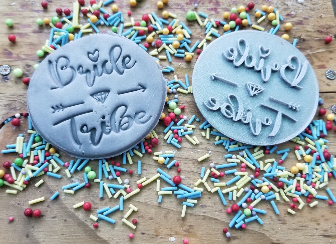 Bride Tribe Embosser Stamp - Personalized Icing Stamp - Cupcakes ...
