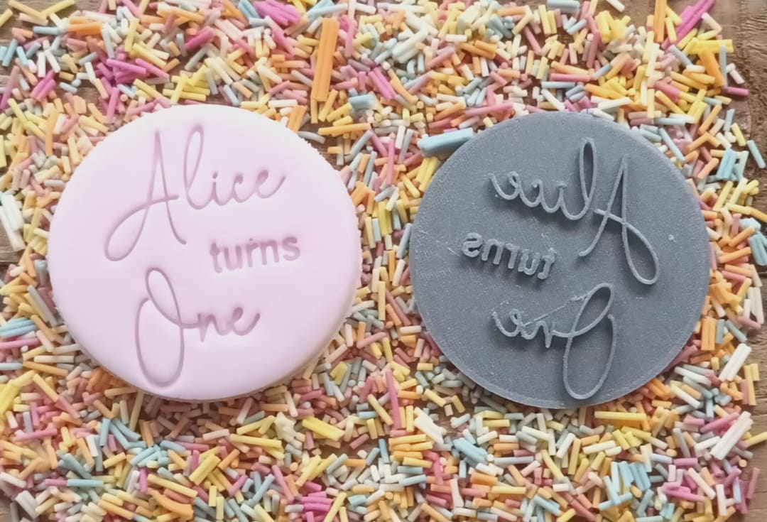 Personalized Birthday Embosser Stamp Personalized Icing Stamp Cake ...