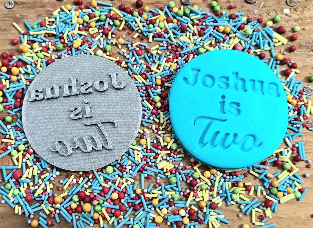 Personalised Birthday Embosser Stamp Personalised Icing Stamp Cupcakes ...