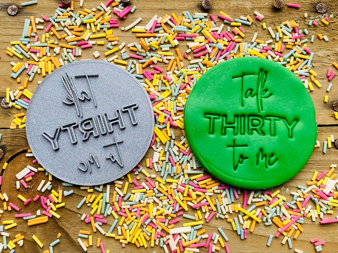 30th Birthday Embosser Stamp - Talk Thirty to Me - Icing Stamp ...