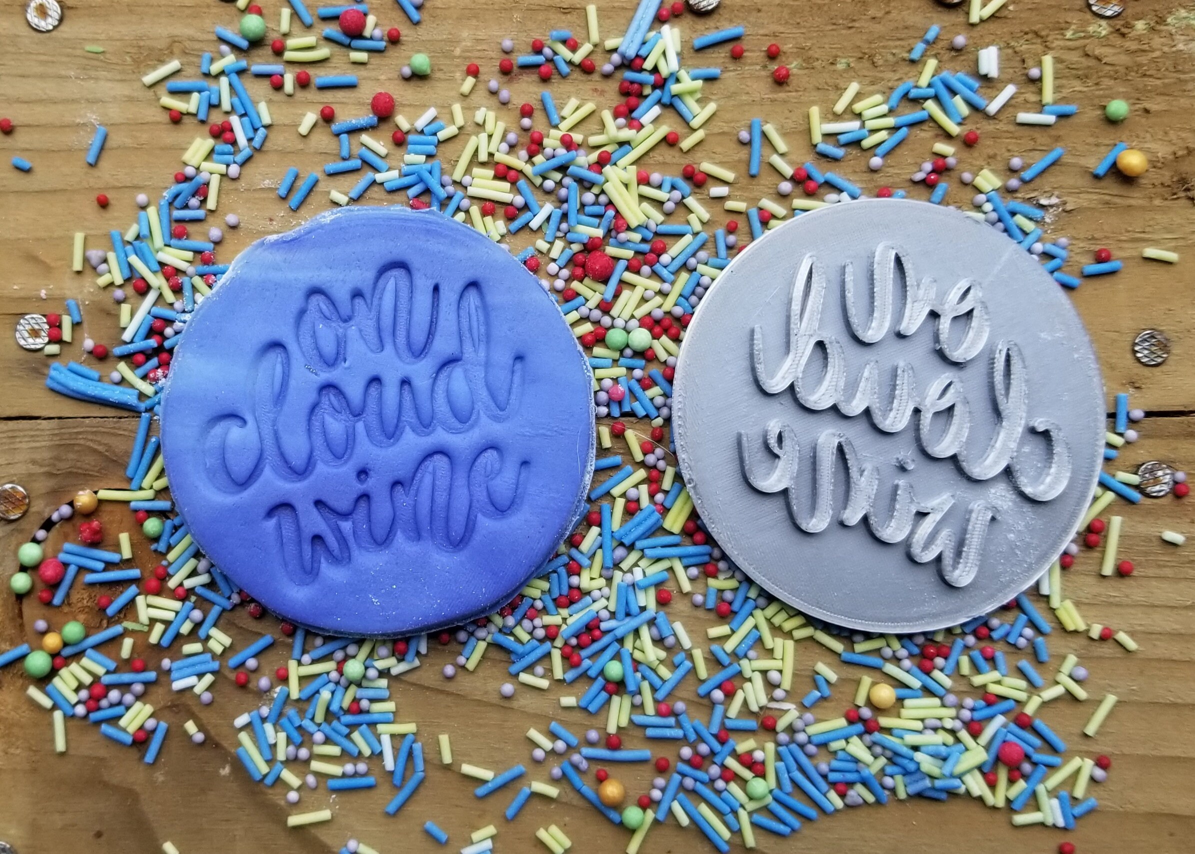 On Cloud Wine Embosser Stamp Personalised Icing Stamp - Etsy UK