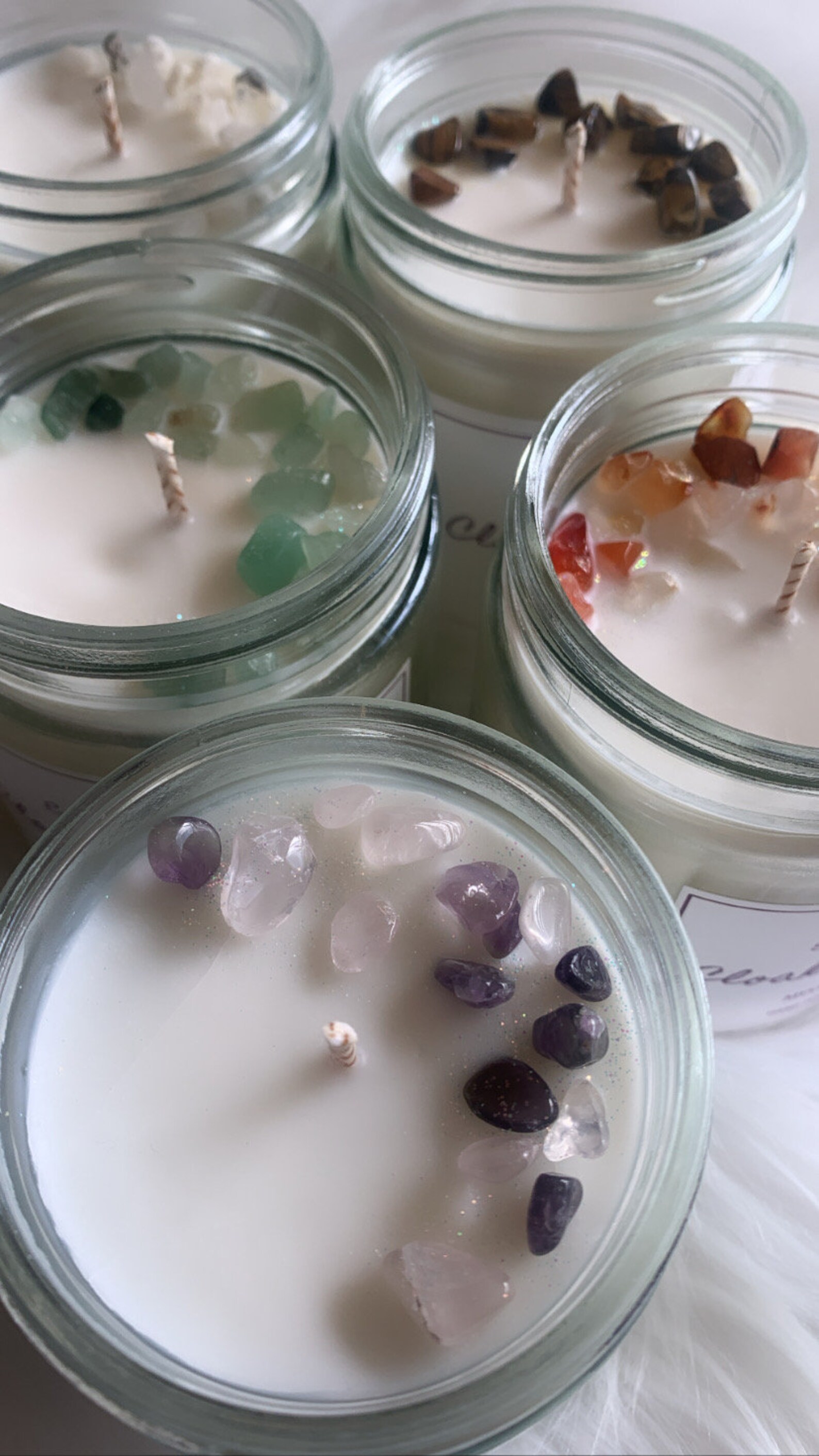 Mystery Crystal Candle Hidden Crystal Hidden Gem Inside - Etsy