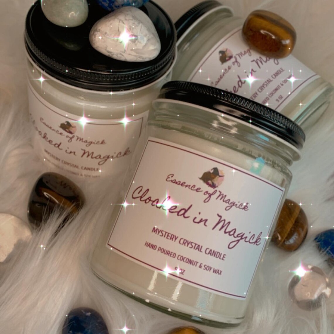 Mystery Crystal Candle Hidden Crystal Hidden Gem Inside - Etsy