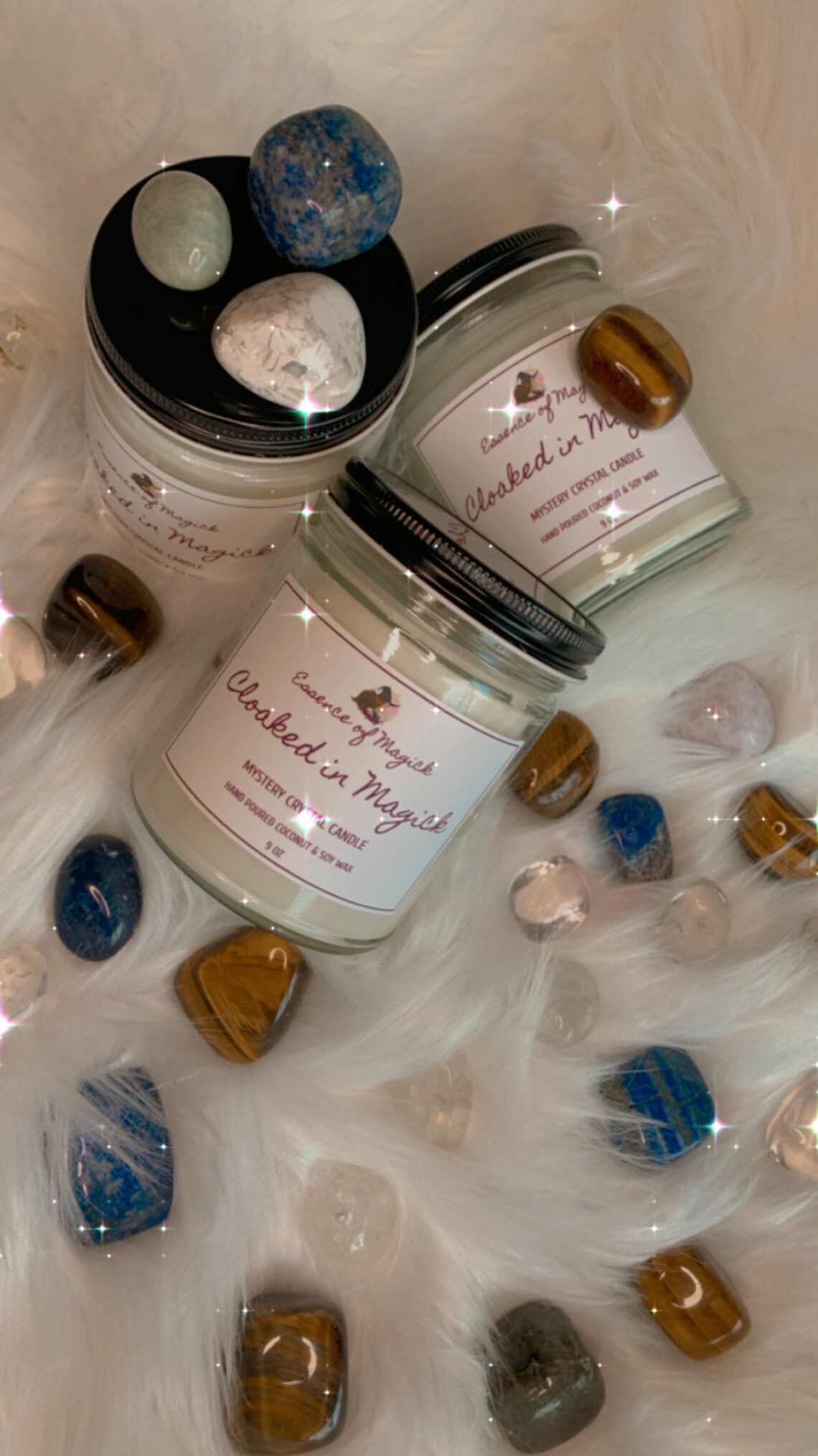 Mystery Crystal Candle Hidden Crystal Inside Hidden Gem | Etsy