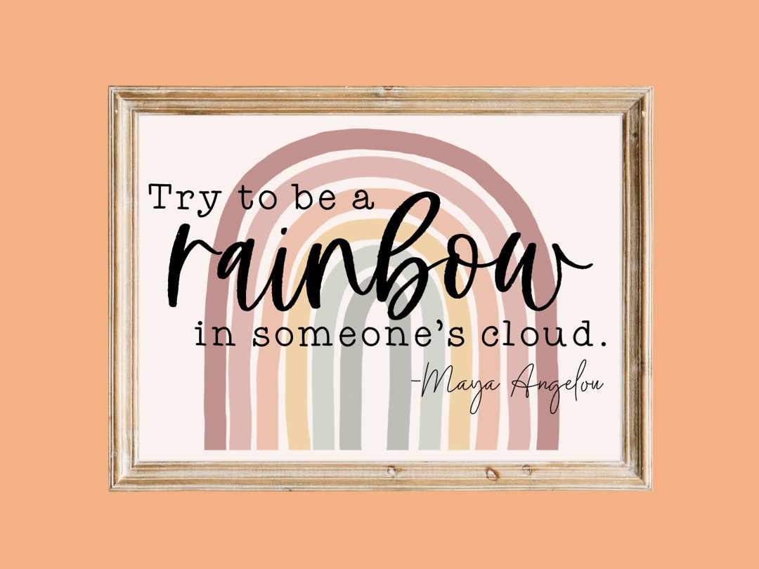 Neutral Rainbow Wall Art Printable, Printable Wall Art, Nursery Decor ...