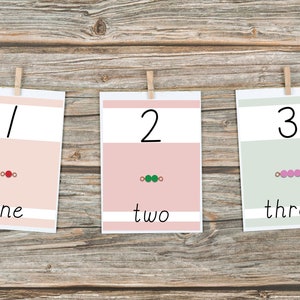 Montessori Number Posters - Montessori Bead Bar Number Posters - Etsy
