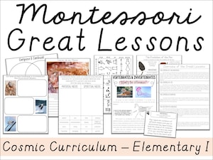 Montessori First Great Lesson Charts Instant Download PDF - Etsy Canada