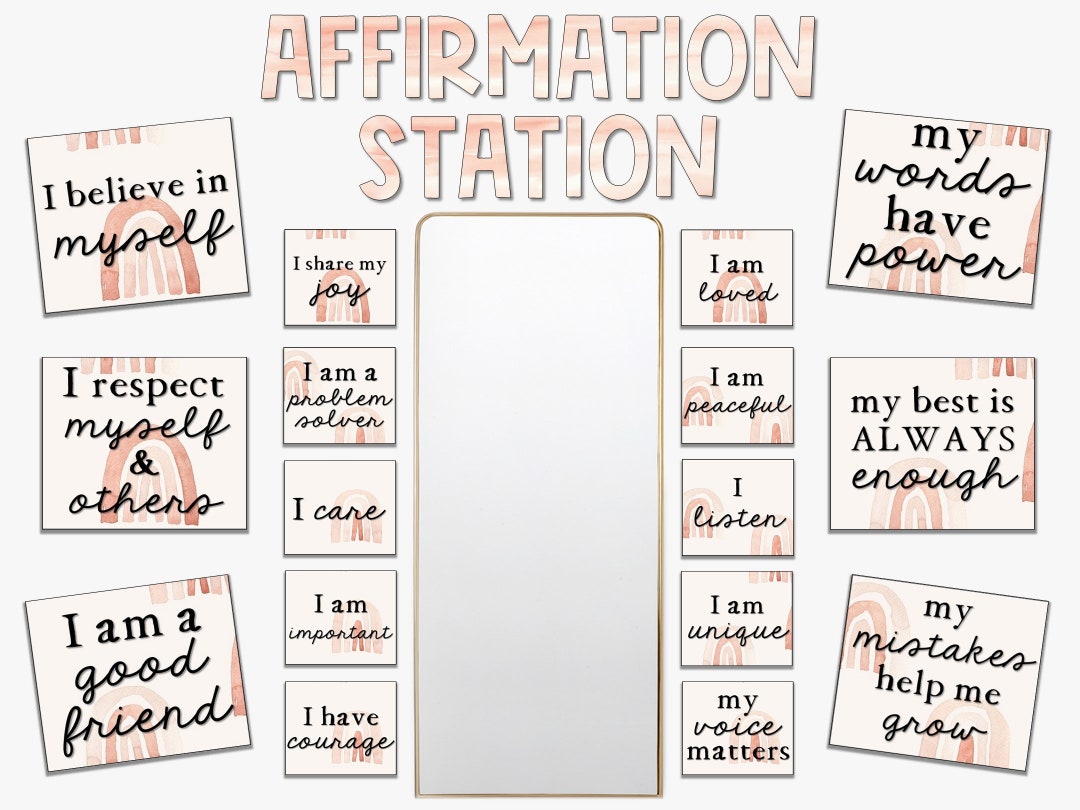 Affirmation Station - Positive Affirmation Cards - Classroom Mirror ...