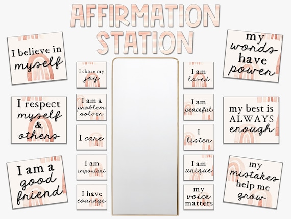 Affirmation Station Positive Affirmation Cards Classroom - Etsy