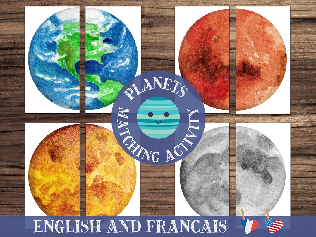 Solar System Symmetry Puzzles • Kids Matching Cards, Homeschool ...