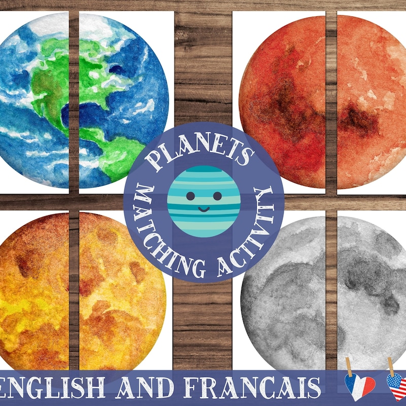 Planets Matching Montessori - Etsy